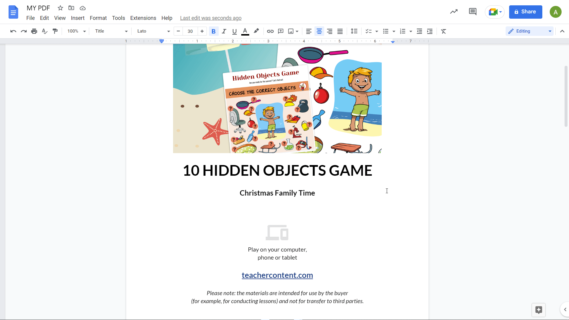 How To Create A PDF For Selling Your Digital Game Interacty Help Center